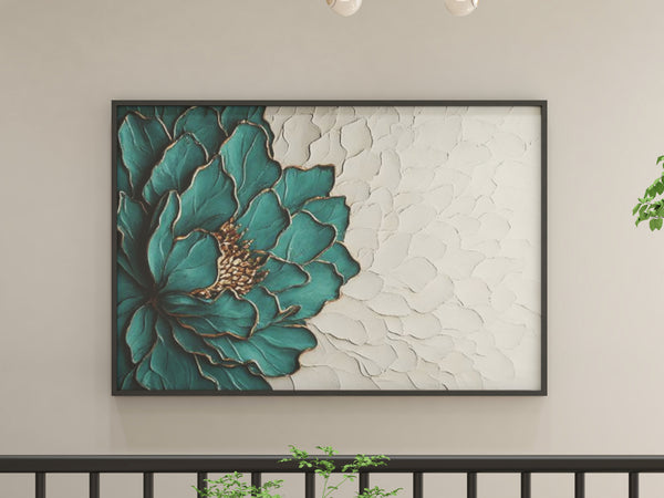 3D Minimalist flower texture wall art – Astawallart